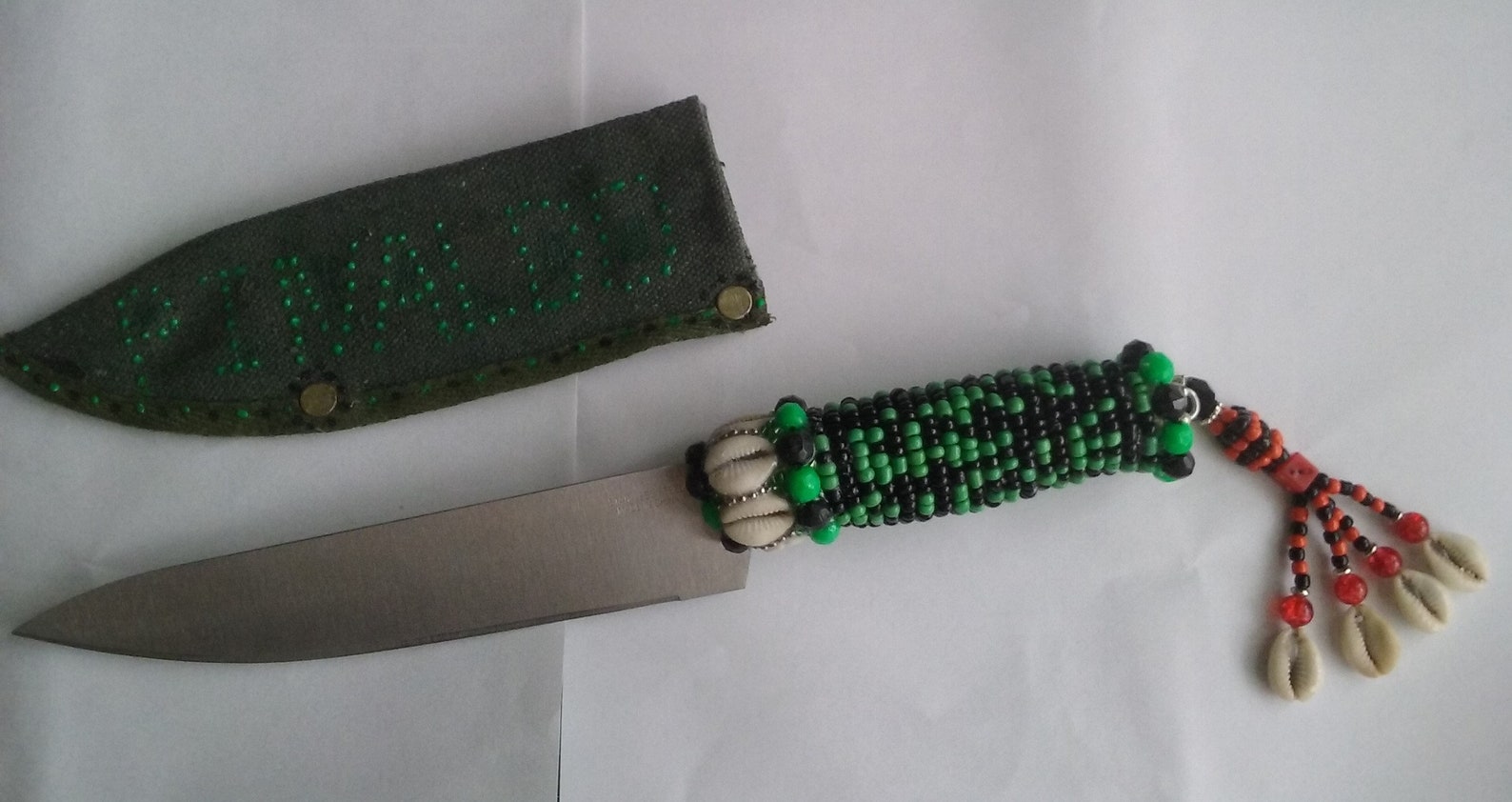 Santeria Yoruba. BEADED Steel Knife W/sheath OGBE PINALDO for - Etsy