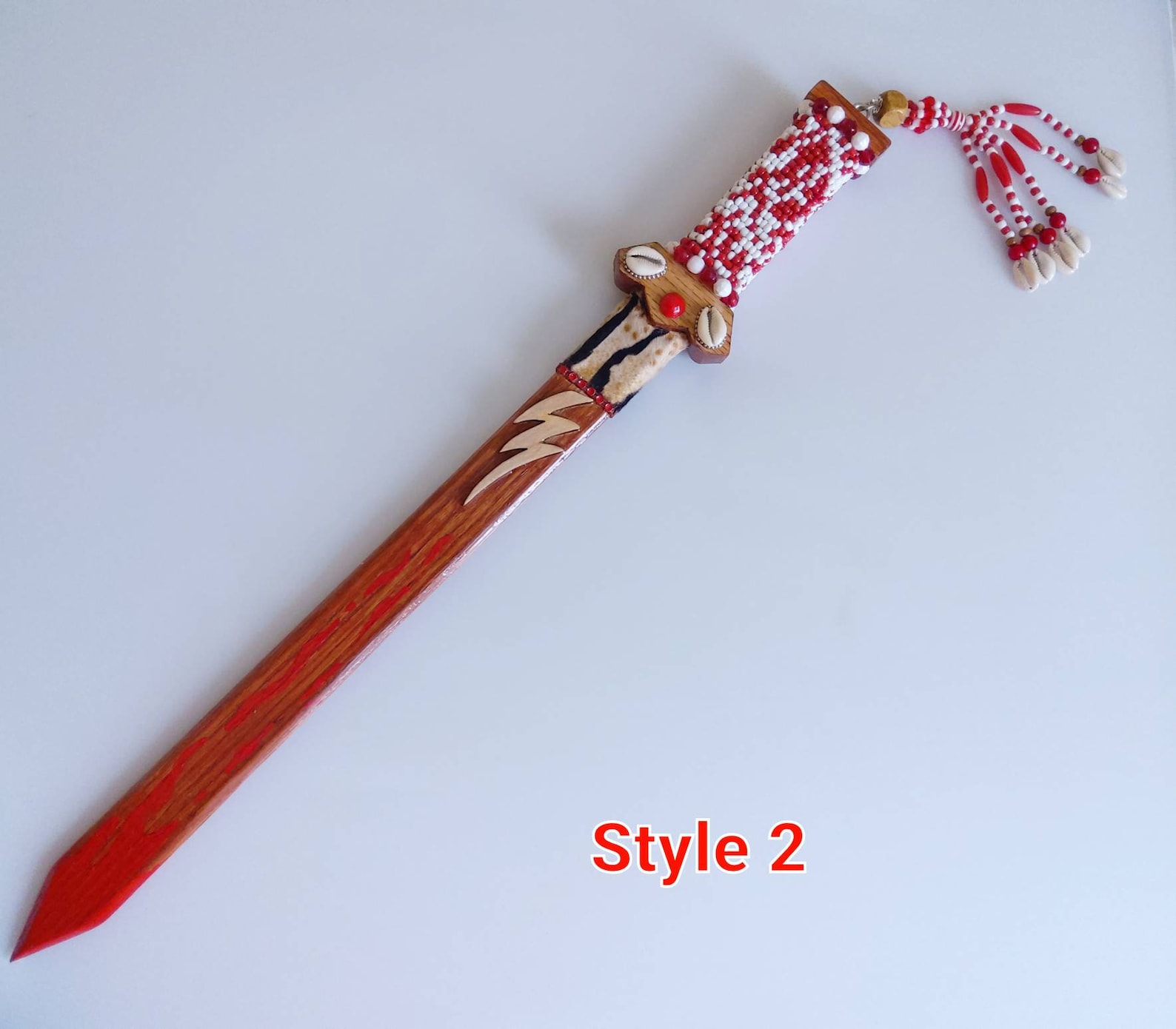 Santeria Yoruba Wooden Sword for SHANGO Orisha . Espada De Madera Para ...