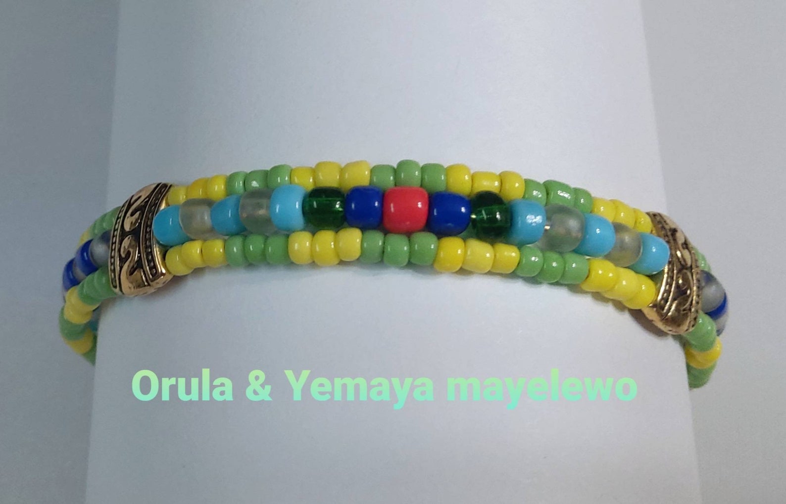Santeria. Yoruba. Tribal Amulet 3 Strand Wire Bracelet Idde for ORULA ...