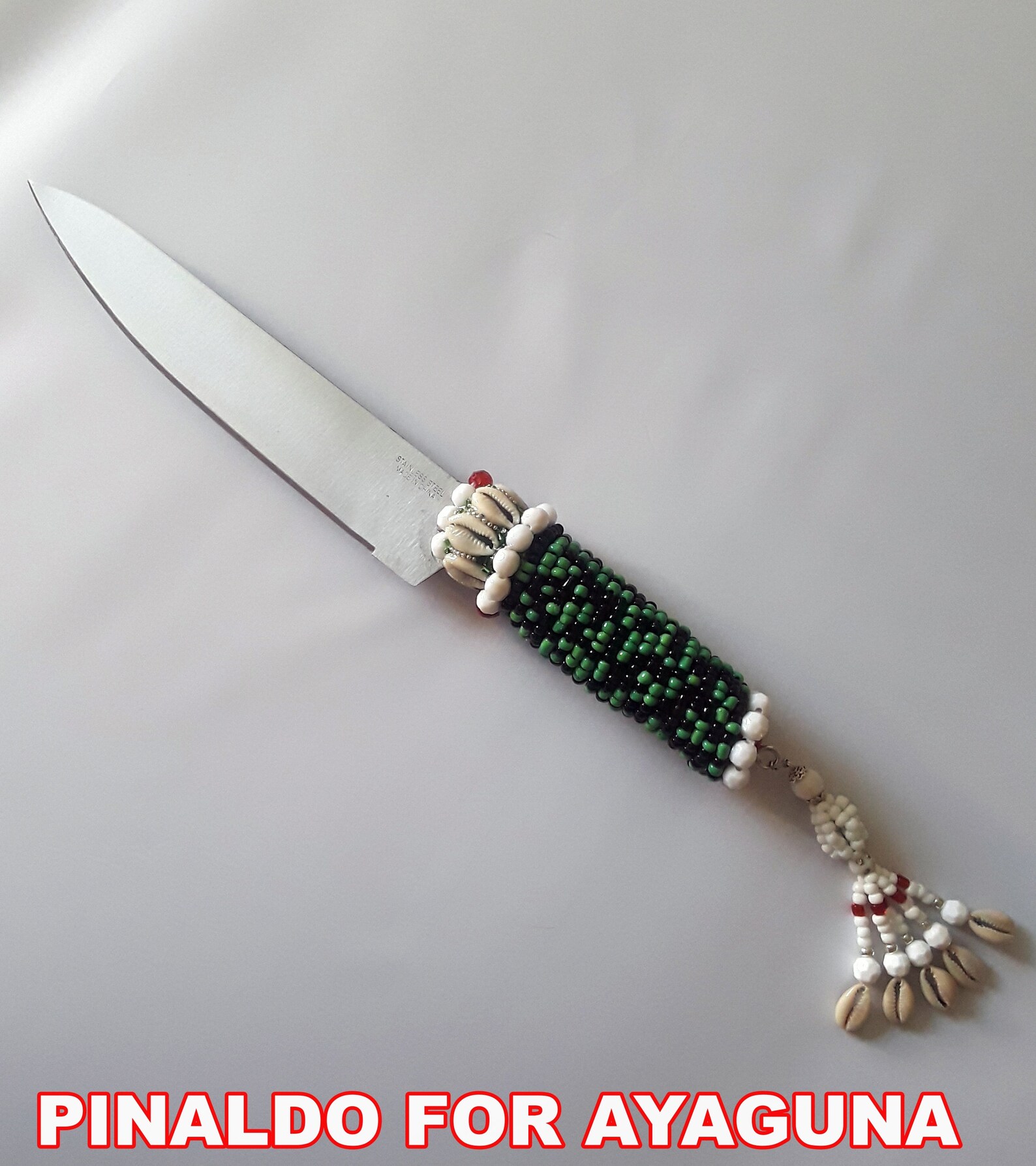 Santeria Yoruba. BEADED steel Knife w/sheath OGBE PINALDO for | Etsy