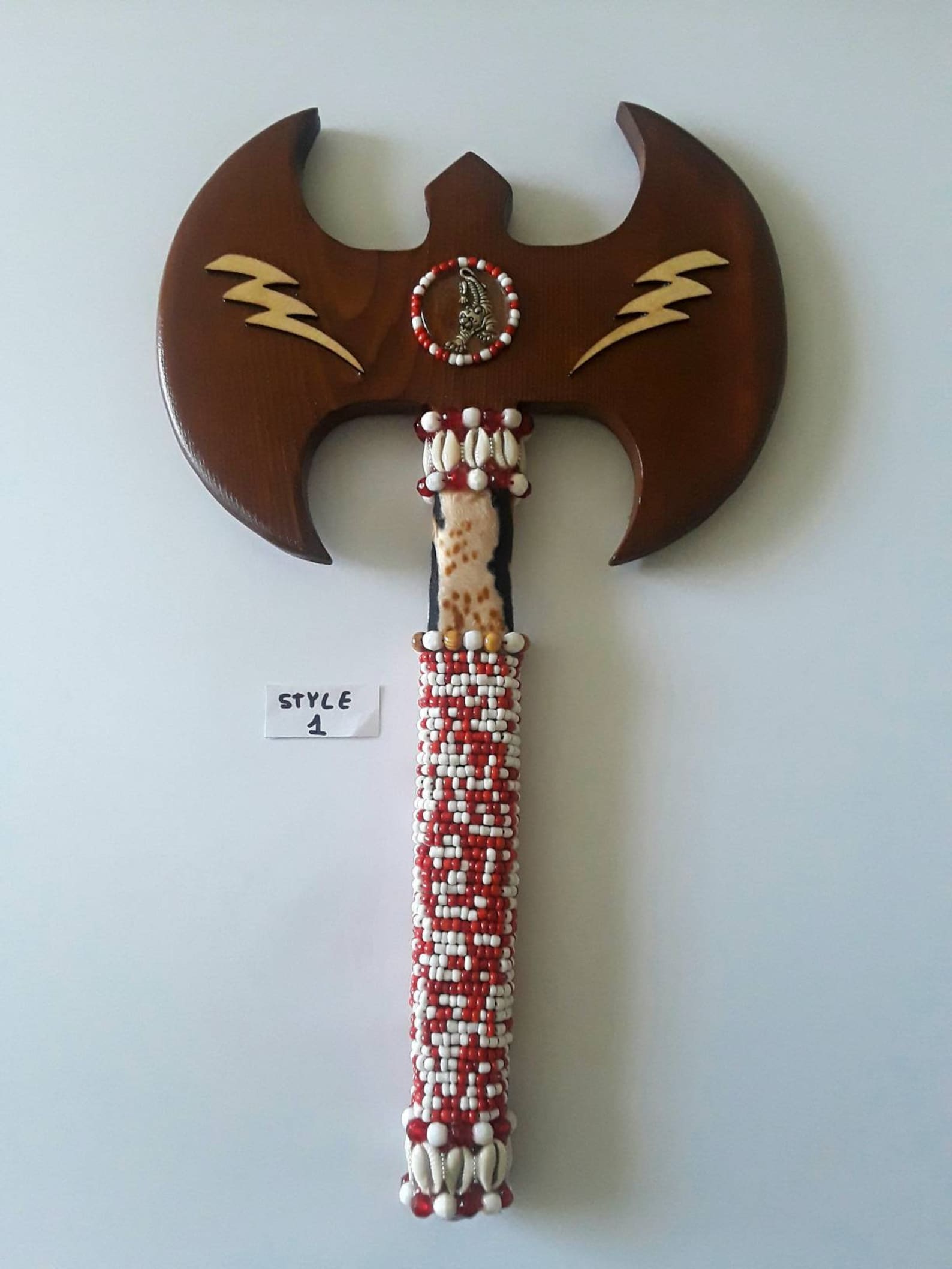 Santeria Yoruba. Wood Double Headed Axe for Shango Orisha - Etsy