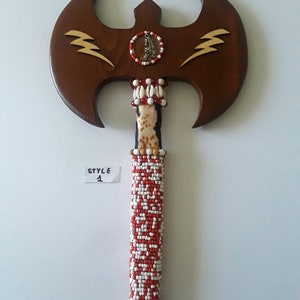 Santeria Yoruba. Wood Double Headed Axe for Shango Orisha- Hacha De ...