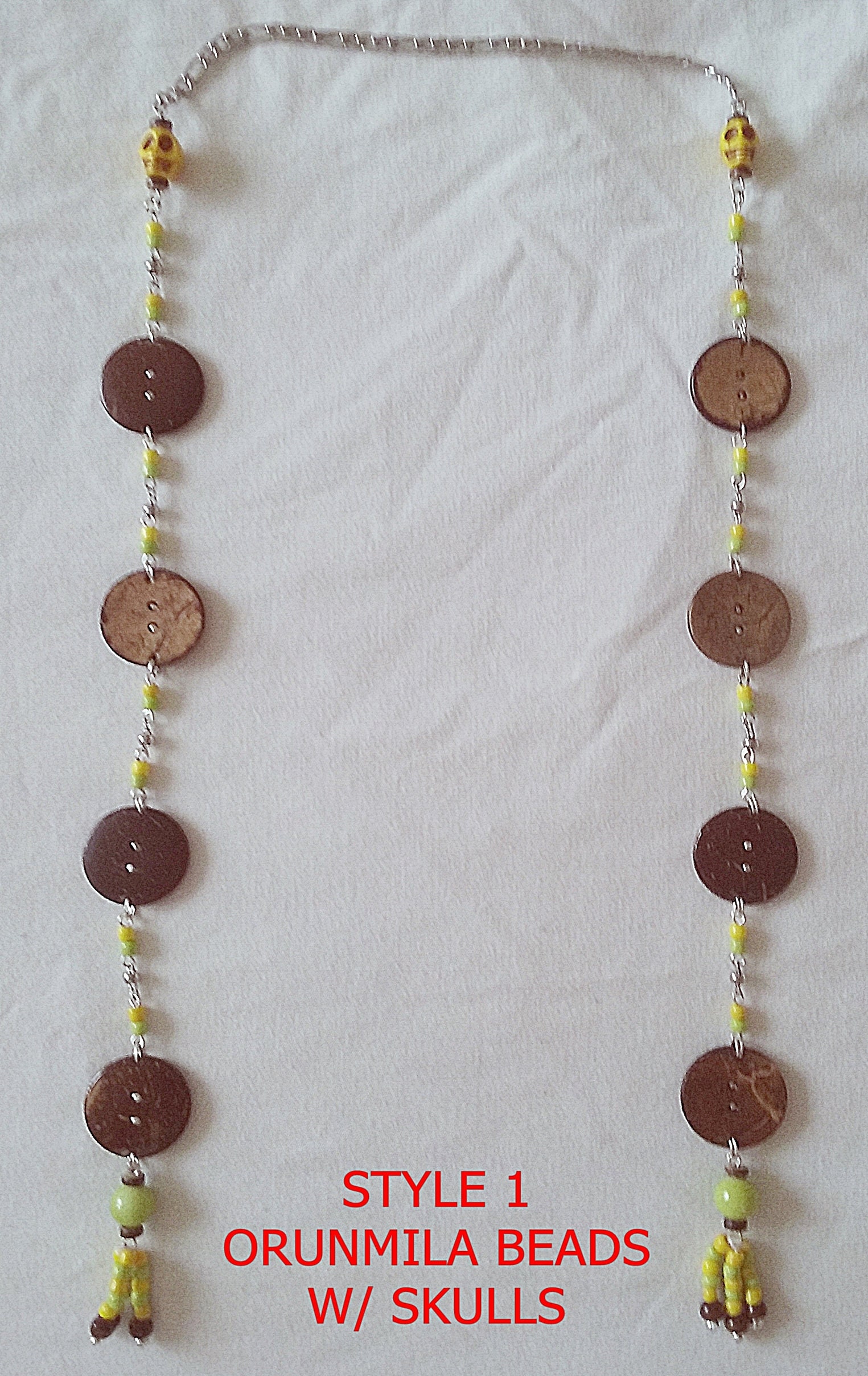 Stainless Steel Ifa Divination Chain opele COCONUT SHELL. - Etsy Israel