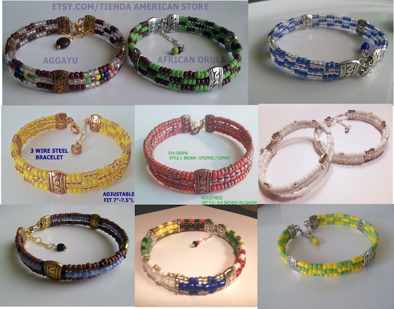 Santeria 3 Metal Strand Bracelet Idde for Santeros. Pulsera Ilde De 3 ...