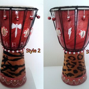 Santeria Yoruba. African TRIBAL Decorated Tambour Drum .aña. Mahogany ...