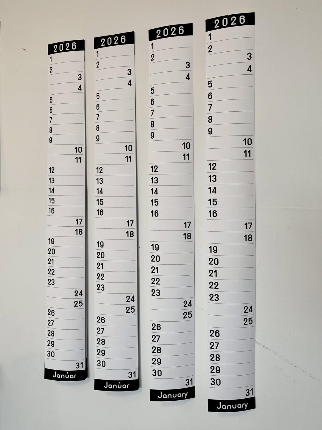 Long Month by Month Calendar - Etsy