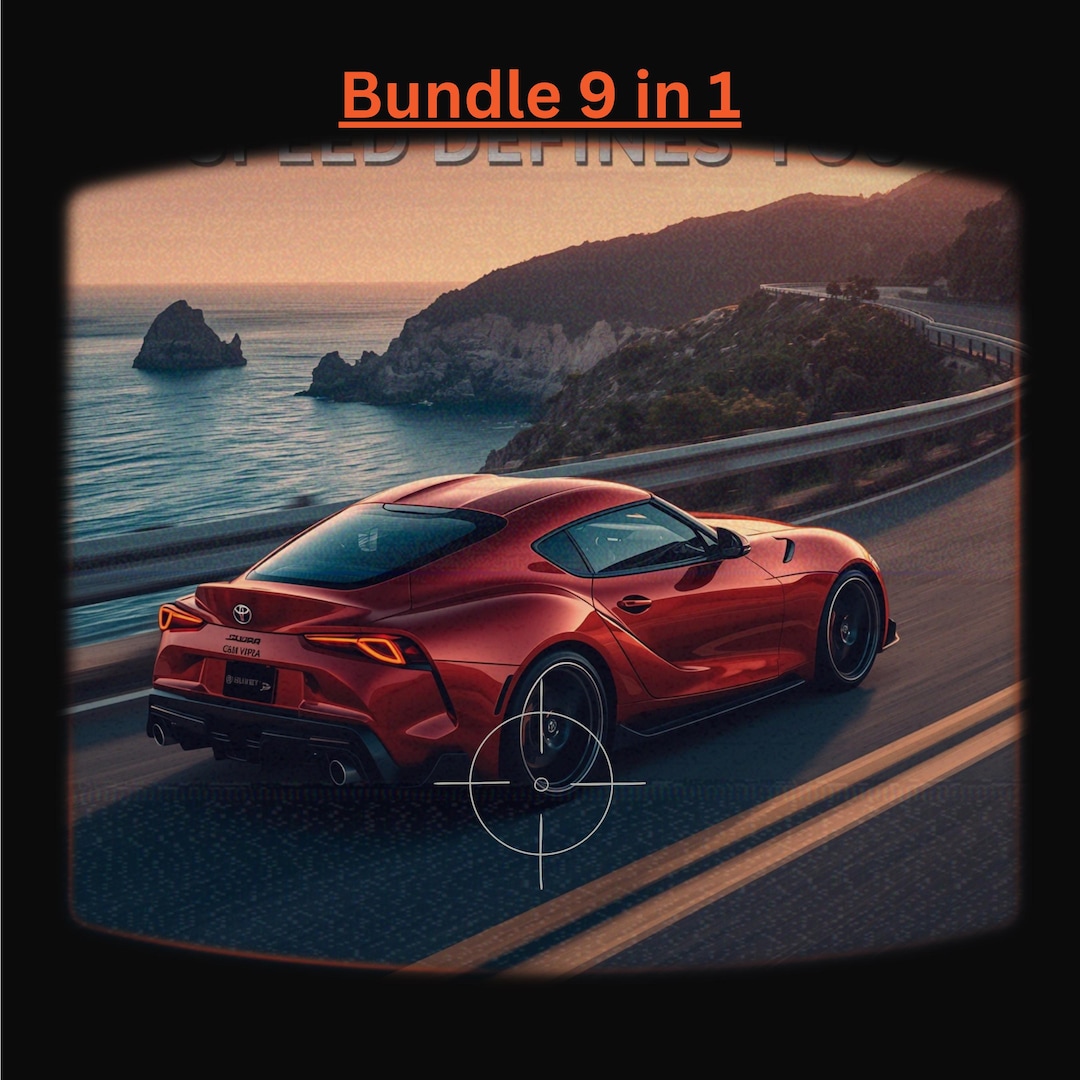 Toyota Supra A90 Print – Sunset Coastal JDM Car Poster (digital ...
