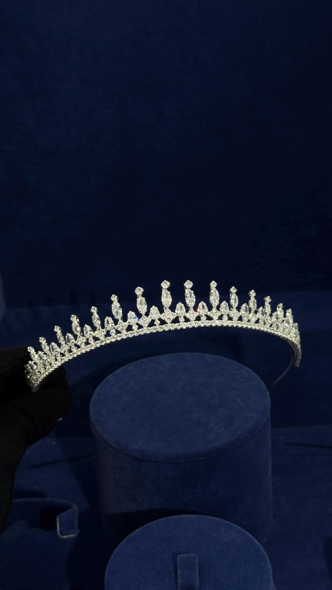 Minimalist Silver Bridal Tiara Crown, AAA Cubic Zirconia Wedding ...
