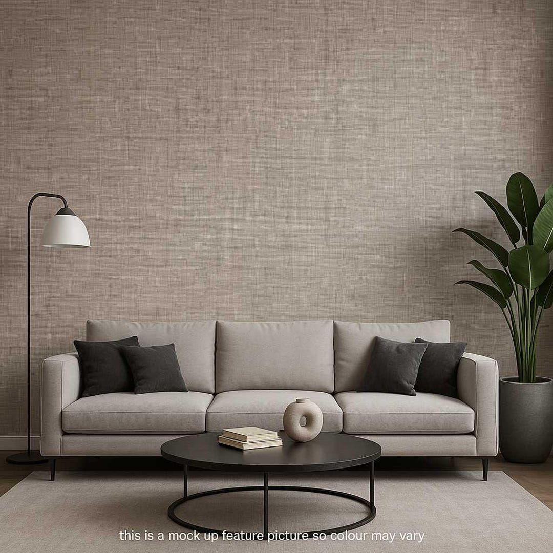 Grasscloth Neutral Textured Wallpaper – 204601 - Etsy