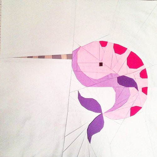 Dancing Narwhal 2 Paper Piecing Pattern With Beluga Option - Etsy