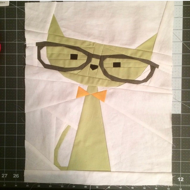 Hipster Cat Paper Piecing Patterns bundle of 5 PDF - Etsy