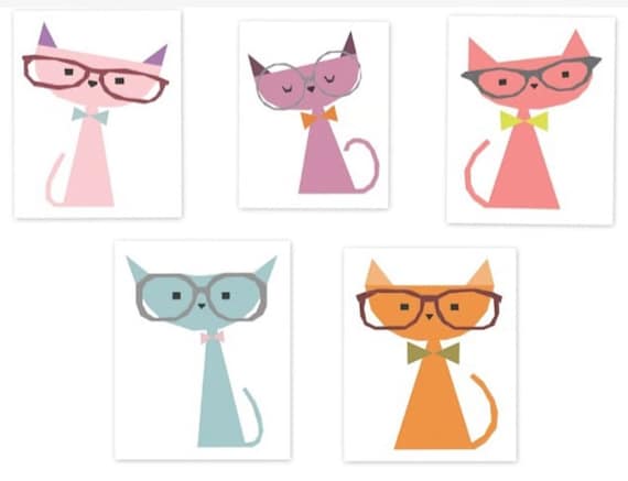 Hipster Cat Pattern