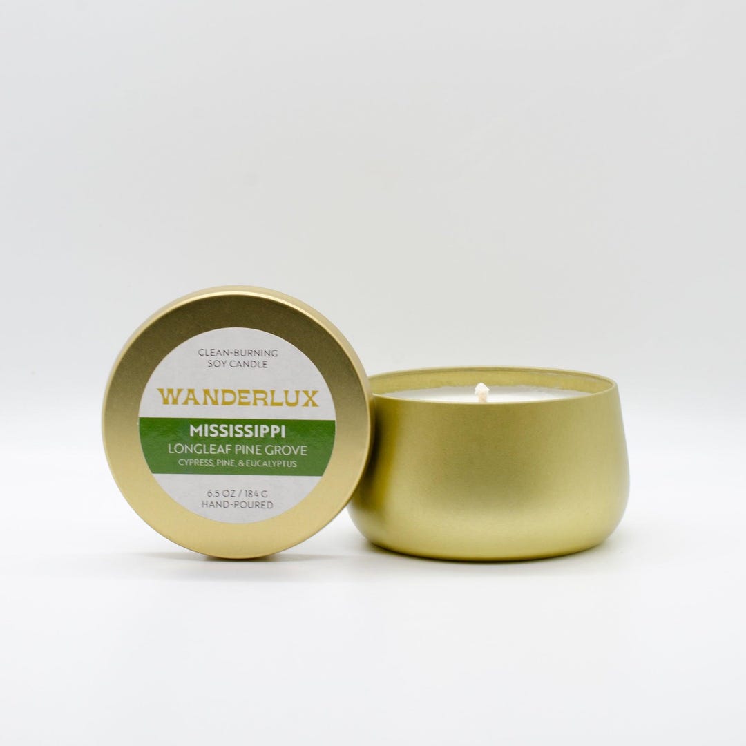 Wanderlux Mississippi Longleaf Pine Grove 6.5 Ounce Soy Candle - Etsy