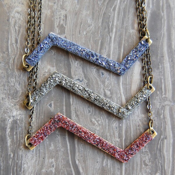 Zig Zag Necklace - Etsy