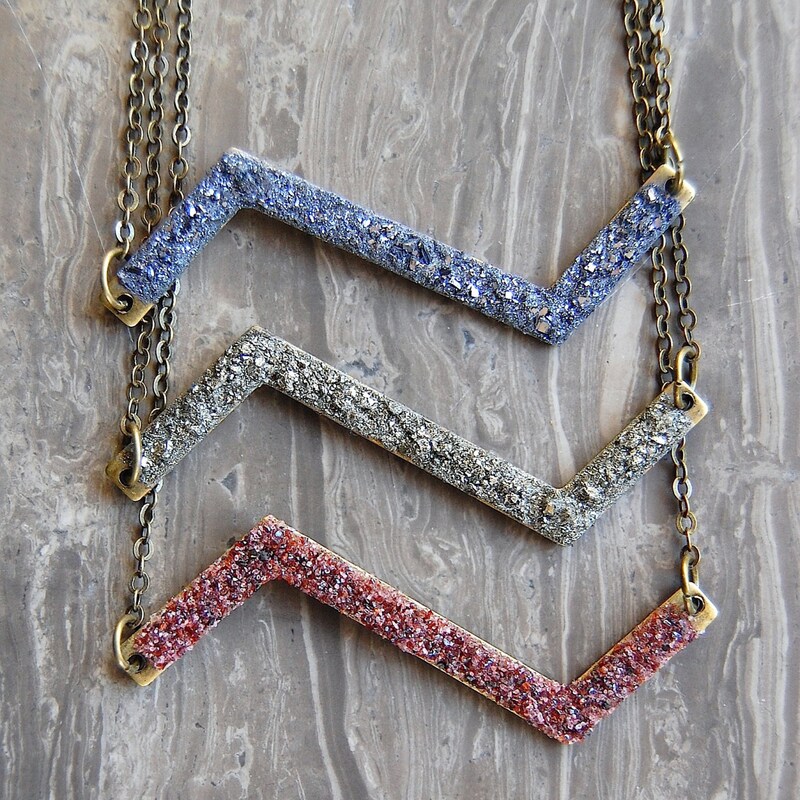 Zig Zag Necklace - Etsy