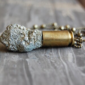 Pyrite Crystal Bullet Pendant Gifted at Gbk's MTV Movie Award Lounge - Etsy