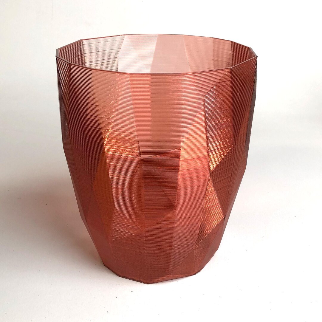 Bones-studio 3D Printed Waste Basket Facet Red Wine - Etsy