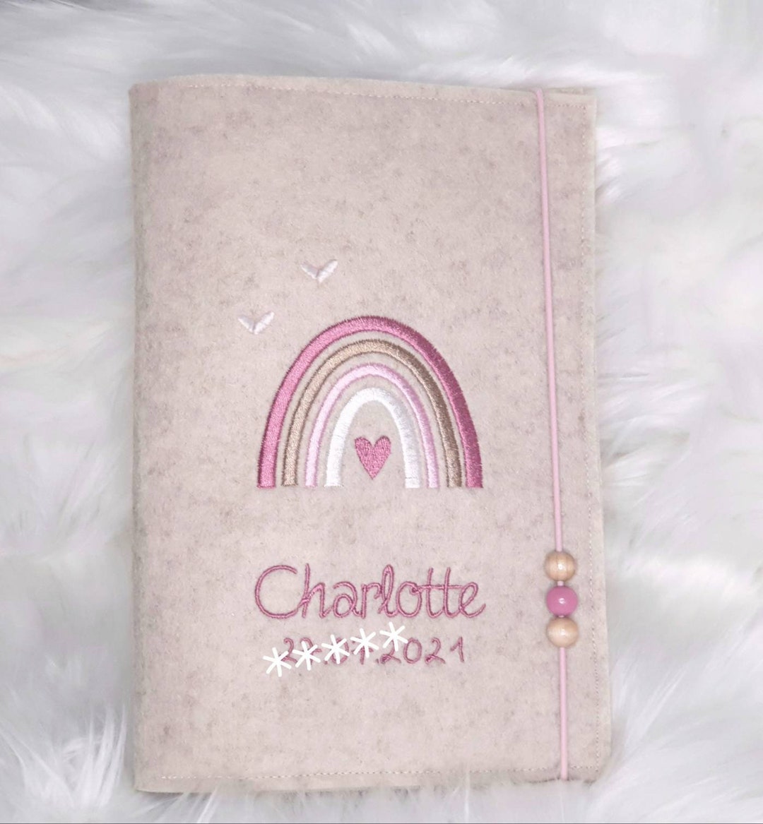 U-heft Regenbogen Uheft Mit Namen Uhefthülle Mädchen - Etsy