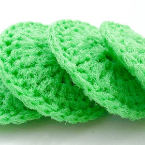 Lime Green Dish Scrubbies Set of 2 Through 10 Crochet Nylon Pot ...
