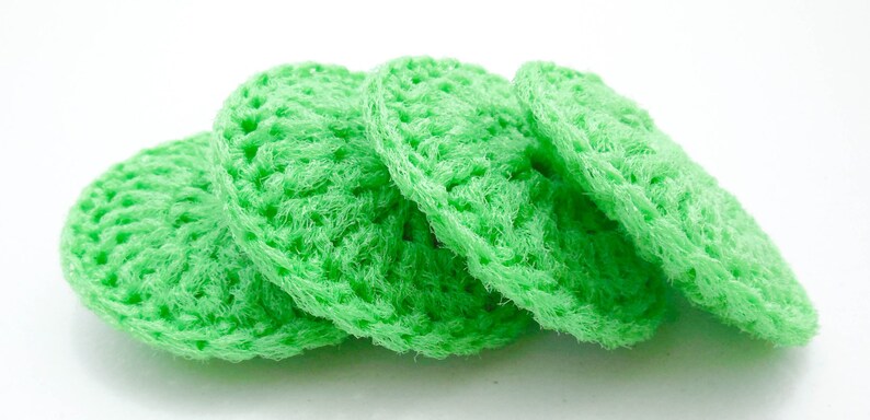 Lime Green Dish Scrubbies Set of 2 Through 10 Crochet | Etsy