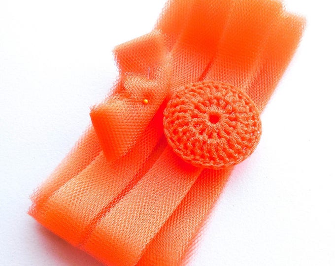 Orange Nylon Netting Strips DIY Pot Scrubber Supplies Set of 4 Through ...