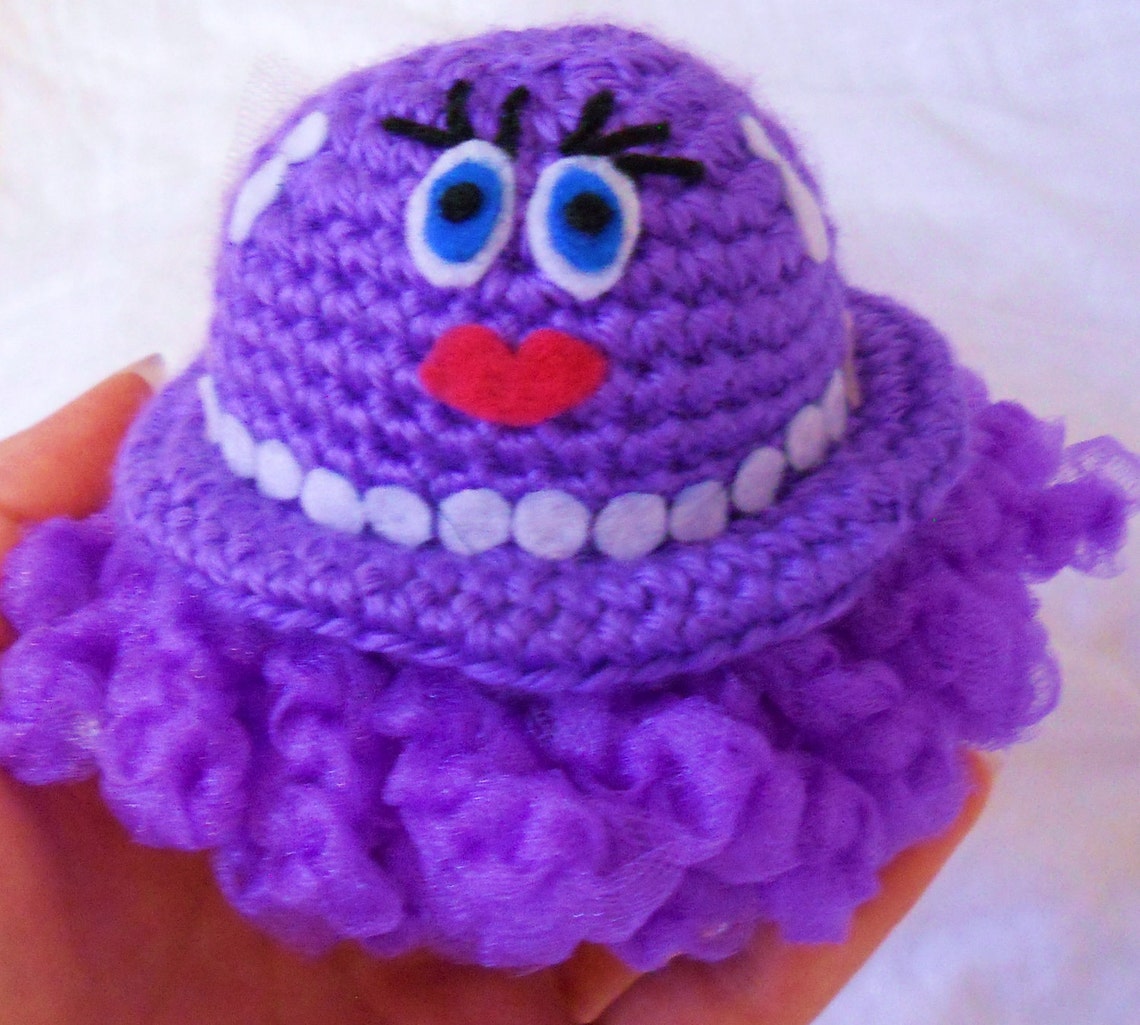 Purple Bathroom Poof Pretty in Pearls Scrubble Soft | Etsy