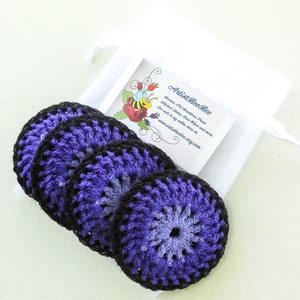 Nylon Pot Scrubbies - Set of 2 Through 10 - Multicolor Black and Purple ...
