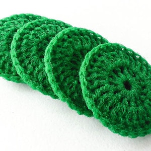 Crochet Nylon Dish Scrubbie Grass Green Scrubber Set of 2 Through 10 ...