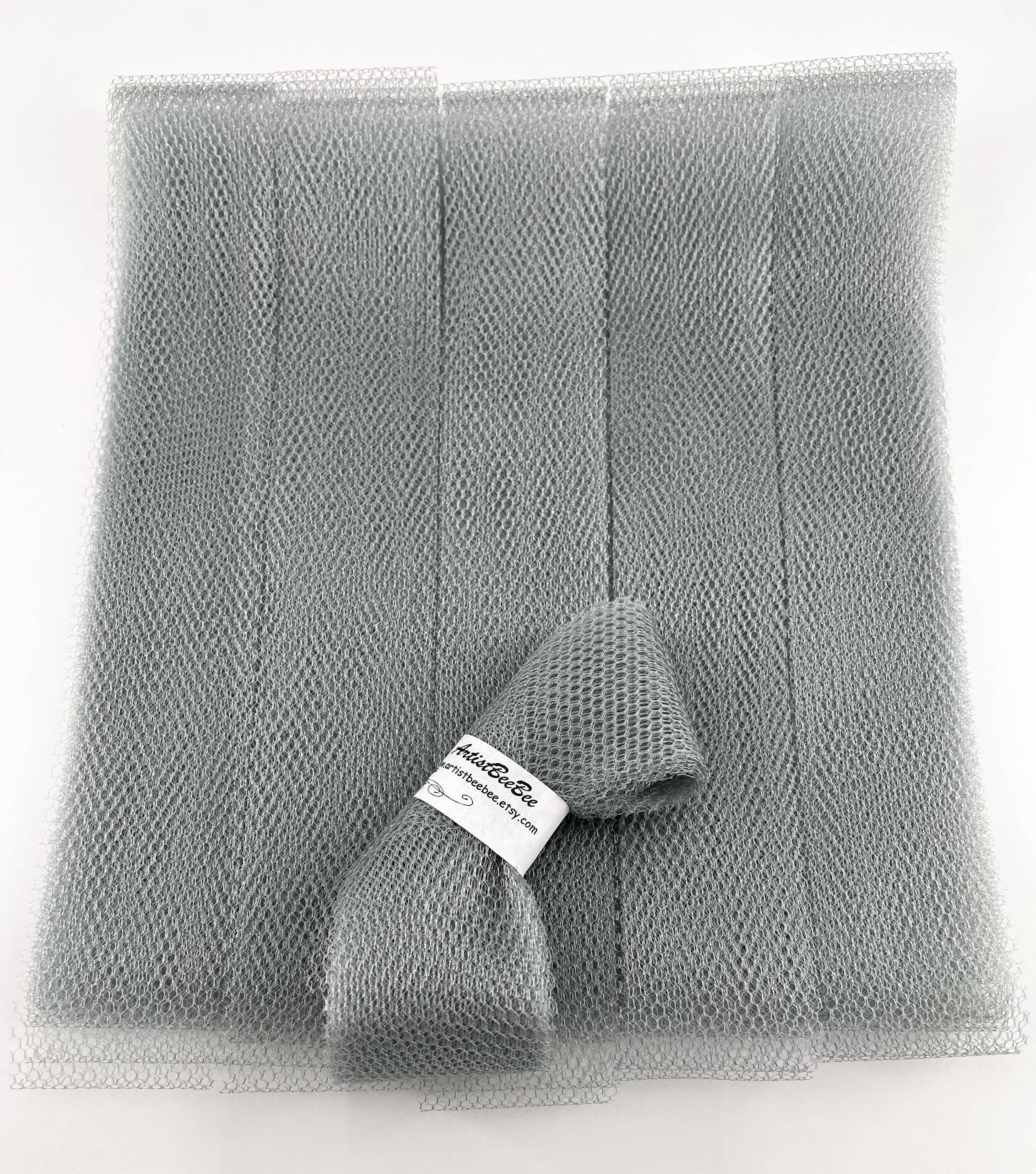 DIY Dish Scrubbers - Set of 4 Through 20 - Grey Precut Nylon Netting ...