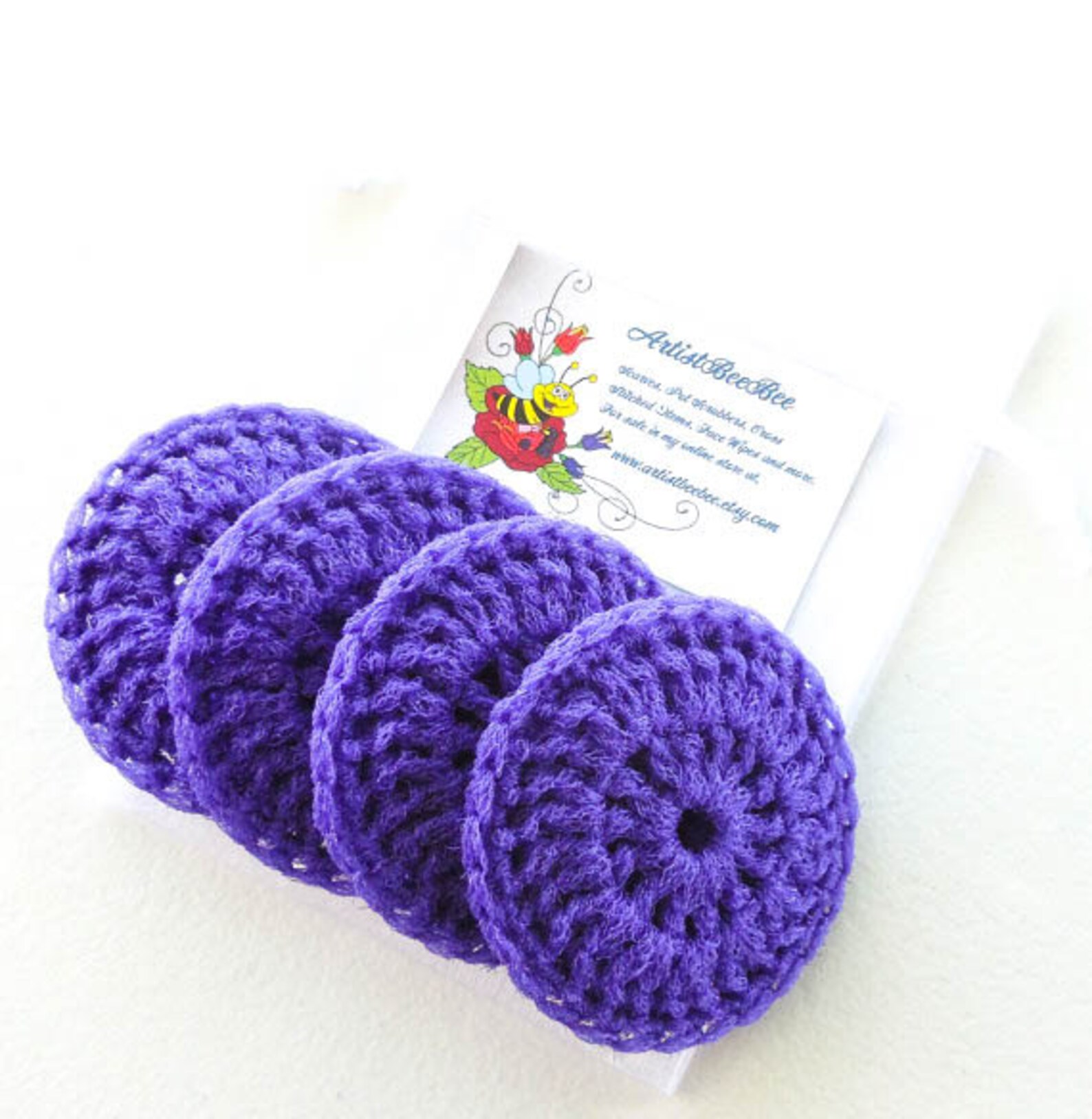 Nylon Pot Scrubber Set of 2 Through 10 Royal Purple Dish Scrubbies - Etsy