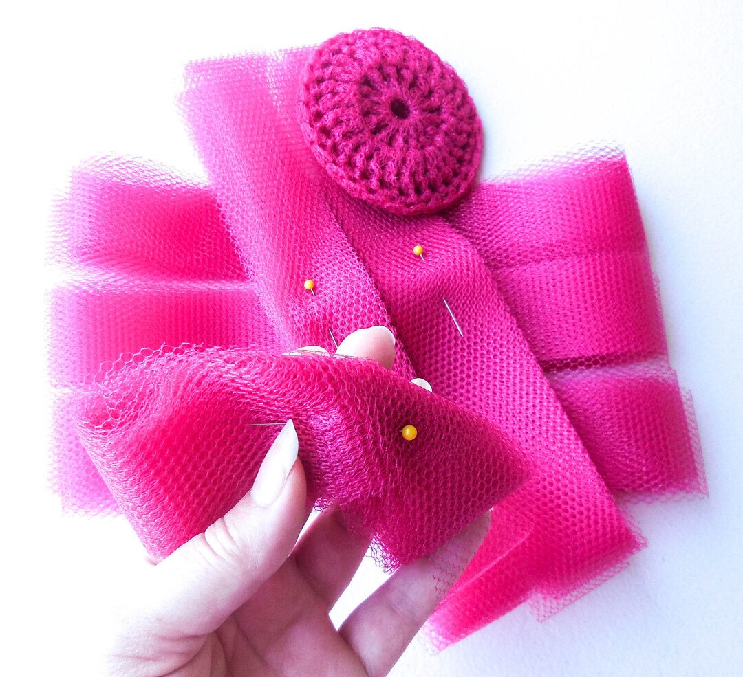 DIY Dish Scrubbie Supplies - Set of 4 Through 20 - Hot Pink Nylon ...