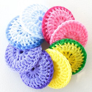Crochet Nylon Dish Scrubbies - Set of 8 - Pastel Collection - Pot ...