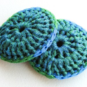 Heavy Duty Nylon Dish Scrubbies Set of 2 Through 10 Blue and Green ...