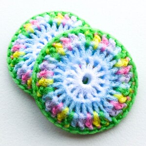 Large Crochet Pot Scrubbers - Set of 2 Through 10 - Pastel Nylon Dish ...