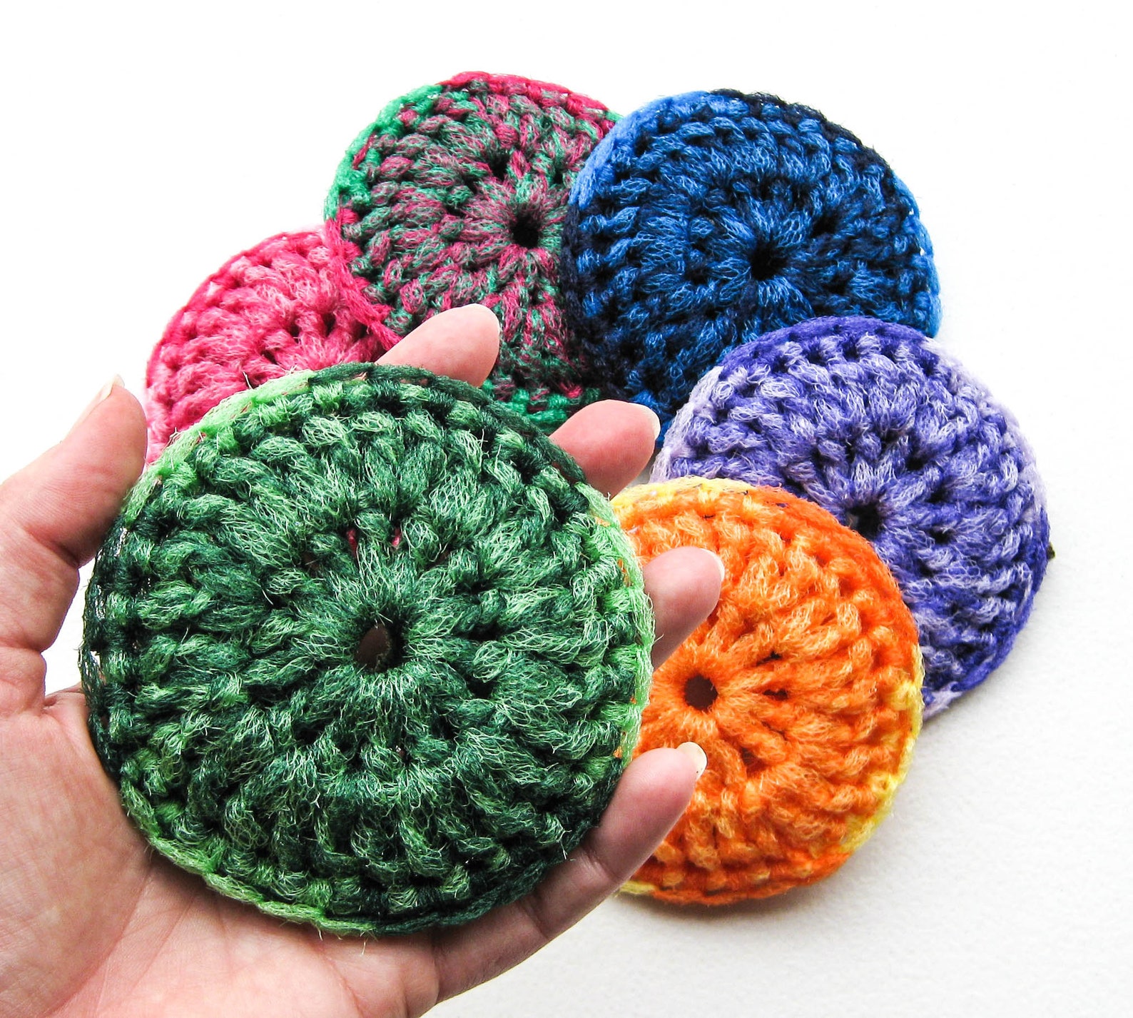 Heavy Duty Dish Scrubbies Choose Your Color Set of 2 Through 100 ...