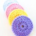Pastel Crochet Nylon Pot Scrubbers Set of 4 Pink, Blue, Purple and ...