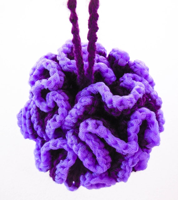 Crochet Purple Shower Loofah One Cotton Exfoliating Bath - Etsy