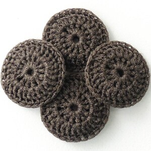 Crochet Nylon Pot Scrubbies Set of 2 Through 10 Chocolate Brown Dish ...