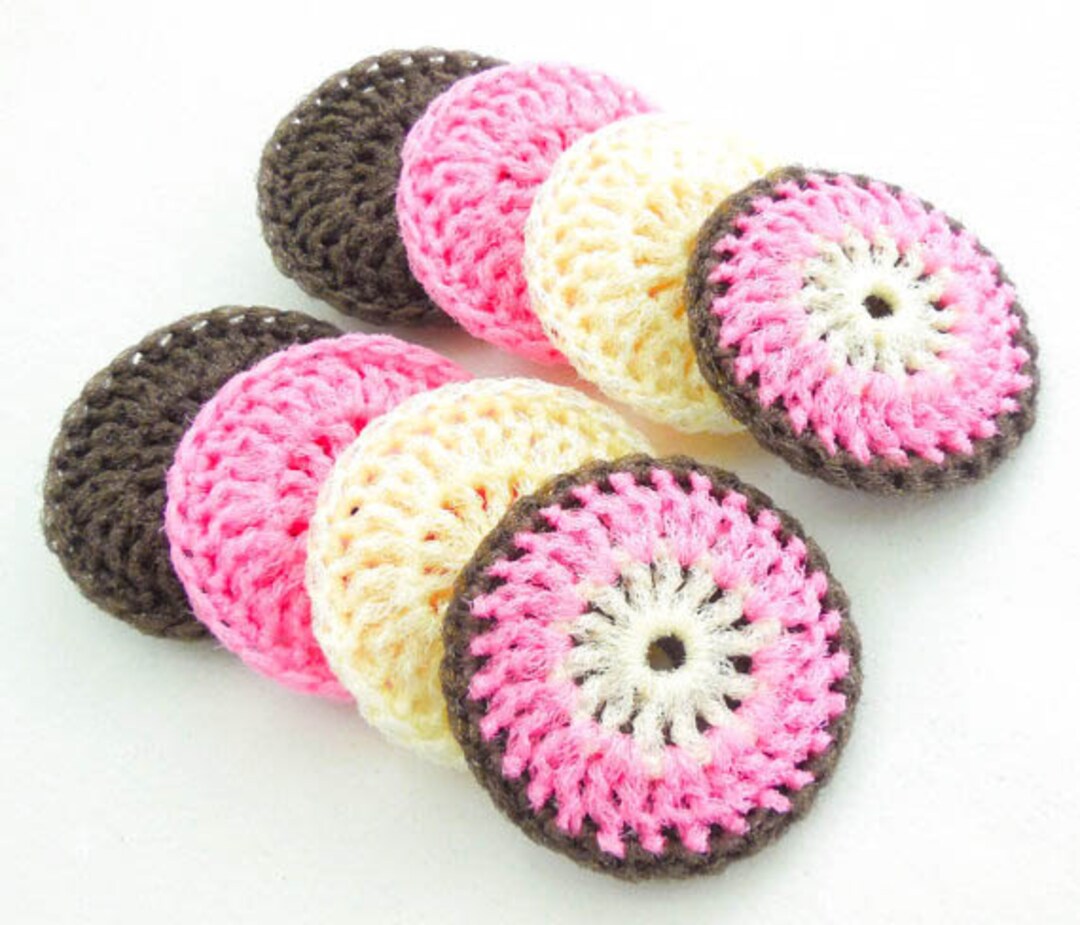 Nylon Net Pot Scrubber - Set of 8 - the Neapolitan Collection - Crochet ...