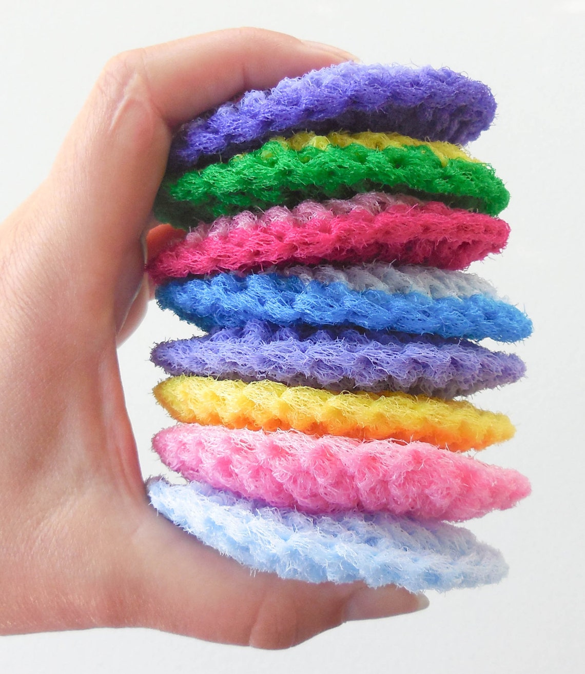 Crochet Nylon Dish Scrubbies Set of 8 Pastel Collection - Etsy Canada