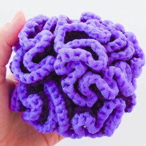 Crochet Purple Shower Loofah - One Cotton Exfoliating Bath Pouf - 100% ...