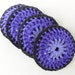 Nylon Pot Scrubbies Set of 2 Through 10 Multicolor Black and Purple ...