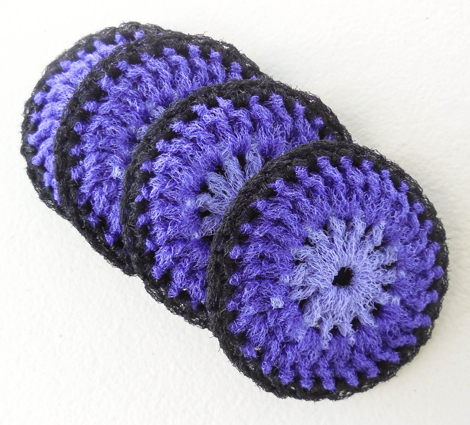 Nylon Pot Scrubbies Set of 2 Through 10 Multicolor Black | Etsy