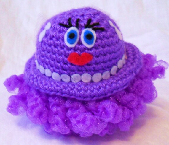 Purple Bathroom Poof Pretty in Pearls Scrubble Soft | Etsy