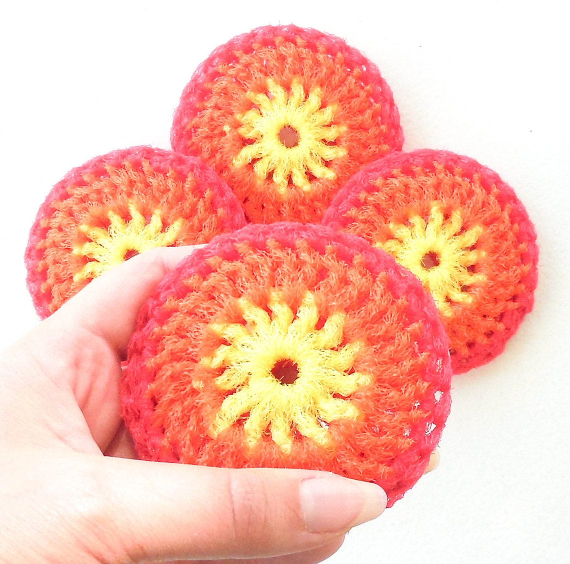 Nylon Pot Scrubbies Set of 2 Through 10 Multicolor Blood - Etsy