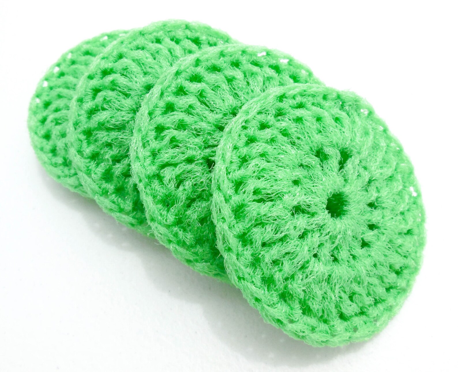 Lime Green Dish Scrubbies Set of 2 Through 10 Crochet | Etsy
