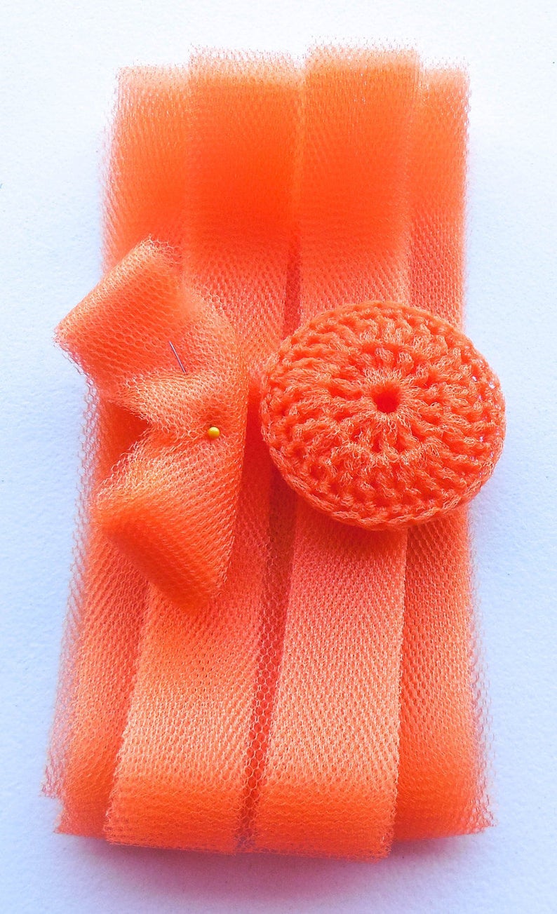 Orange Nylon Netting Strips DIY Pot Scrubber Supplies Set - Etsy