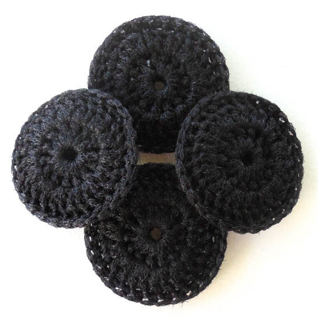 Black Dish Scrubber - Set of 2 Through 10 - Nylon Crochet Scrubbies - Etsy