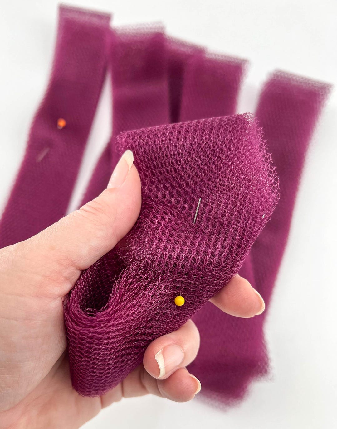 Burgundy Nylon Netting Supplies - Set of 4 Through 20 - Precut Nylon ...