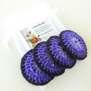 Nylon Pot Scrubbies - Set of 2 Through 10 - Multicolor Black and Purple ...